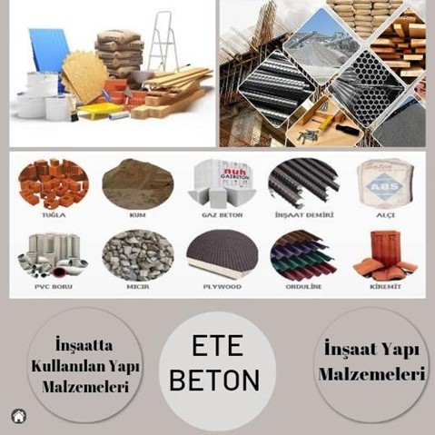 İnşaat yapı malzemeleri inşaatta kullanılan yapı malzemeleri